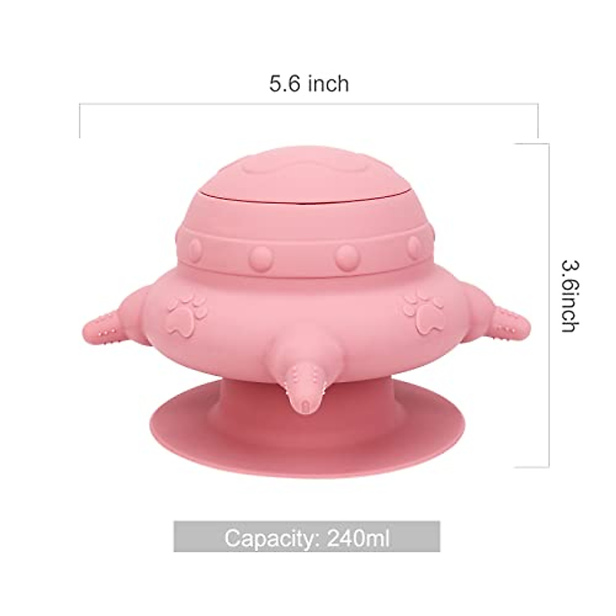 Puppy Feeder Milk Bowl for Nursing Puppy, 4 Teats Puppy Bottles for Multiple Puppies, 240ml Doggie Bubble Feeder Puppy Bottles