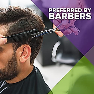 Mars Wellness 4 Piece Professional Comb Set Black - USA MADE - Fine Pro Tail Combs, Dresser Hair Comb Styling Comb - Premium Grade for Men and Women - Parting Teasing and Styling