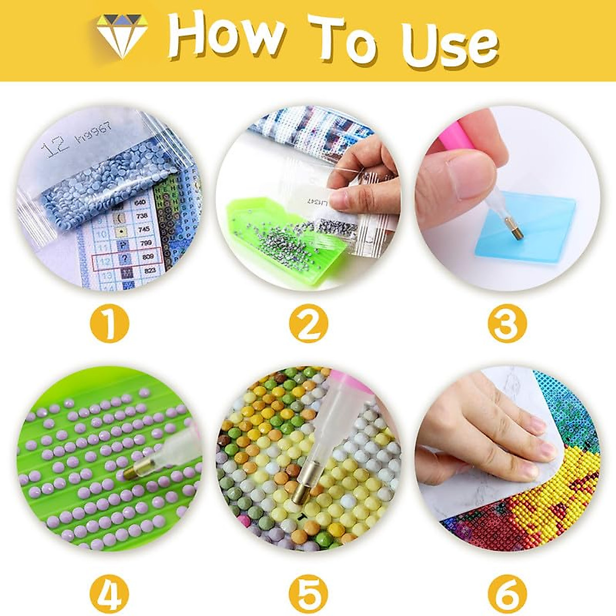 SKRYUIE 5D Diamond Art Painting Kits for Adult Full Round Drill, DIY Paint with Diamonds Art Crystal Embroidery Cross Stitch Art Craft Wall Office Decor 12x16 inch / 30x40 cm B4545