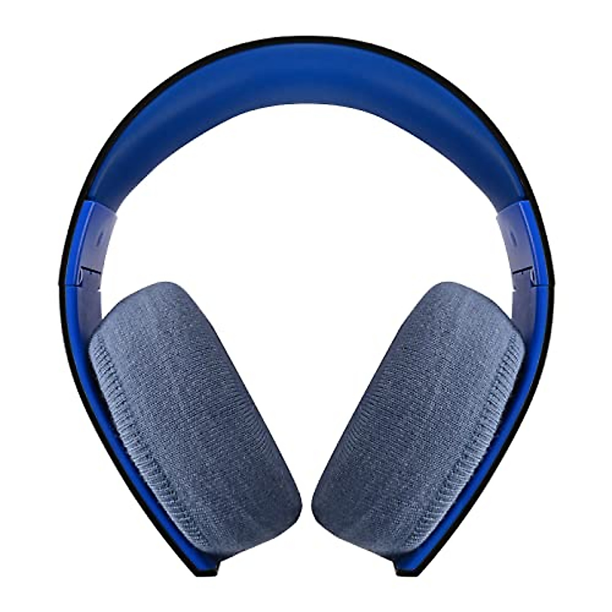 Geekria 2 Pairs Knit Headphones Ear Covers, Washable & Stretchable Sanitary Earcup Protectors for Large Over-Ear Headset Ear Pads, Sweat Cover for Warm & Comfort (L/Blue)