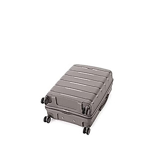 Rockland Pasadena Hardside Spinner Wheel Luggage, Silver, 19", 23", 27"