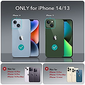 ESR for iPhone 14 Case/iPhone 13 Case Clear, Military-Grade Protection, Shockproof Air-Guard Corners, Yellowing-Resistant Acrylic Back, Phone Case for iPhone 14/iPhone 13, Air Armor Case, Clear