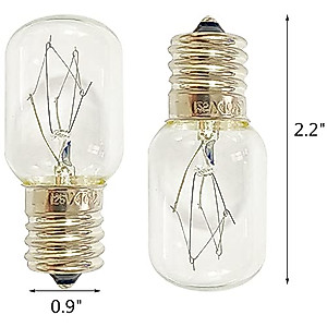 Generic Microwave Light Bulb Over Stove Appliance Replacement 40W Incandescent for Refrigerator, Range Hood E17 Intermediate Base 3W 360lm dimmable Warmwhite 3000K Pack of 2