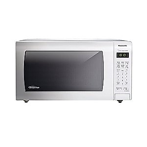 PANASONIC Countertop Microwave Oven with Inverter Technology, Genius Sensor, Turbo Defrost and 1250W of high cooking power – NN-SN736W – 1.6 cu. Ft. (White)