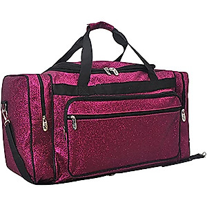 NGIL Canvas 23" inch Duffle Bag (Hot Pink Glitter)