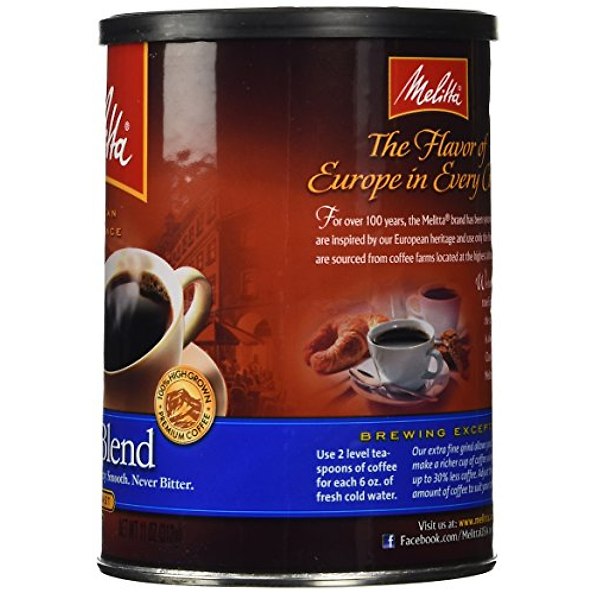 Melitta Classic Blend Medium Roast Ground Coffee, 11-Ounce (Pack Of 4)