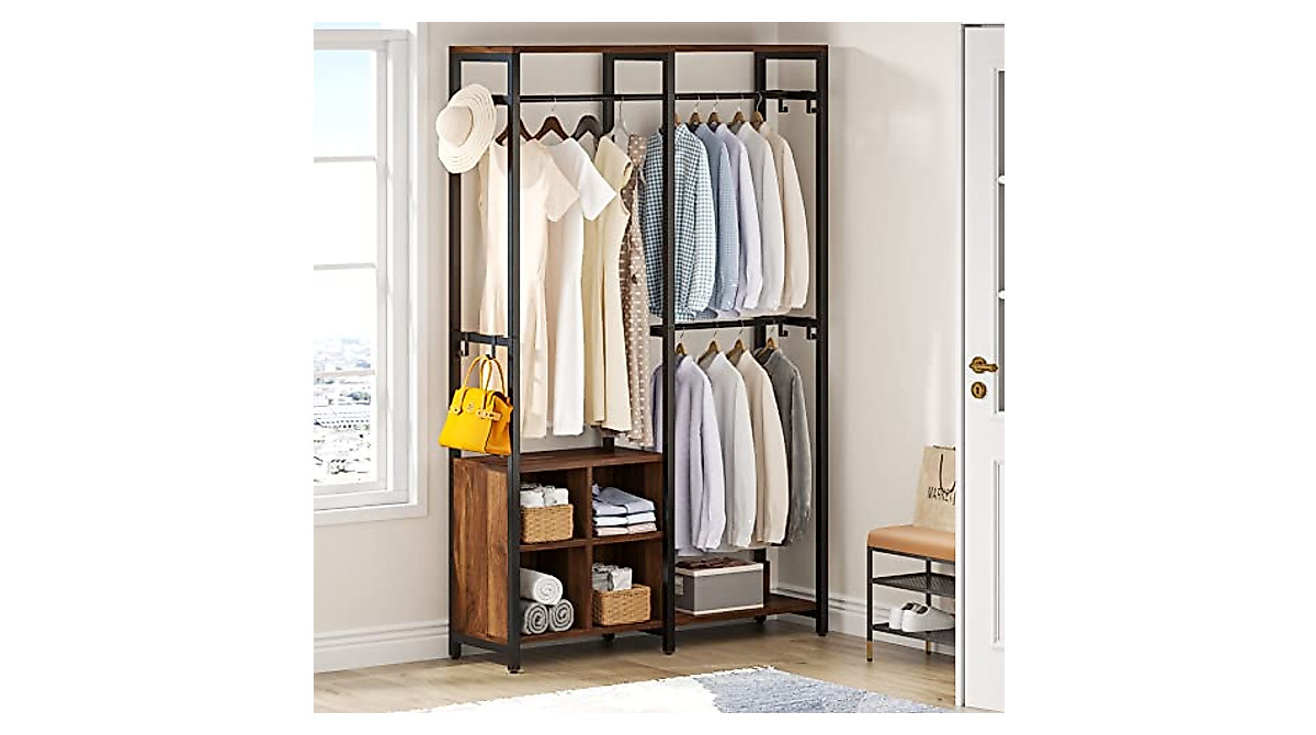Buy Tribesigns 82'' Freestanding Clothing Rack - Spacious Wardrobe ...