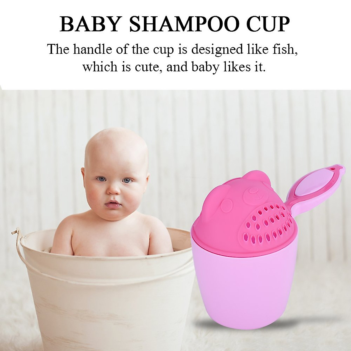 Zerodis Shampoo Cup, Baby Shampoo Cup Cute Kids Wash Hair Bathing Flusher Cup Eye Rinse Cup for Infant Toddler Children()