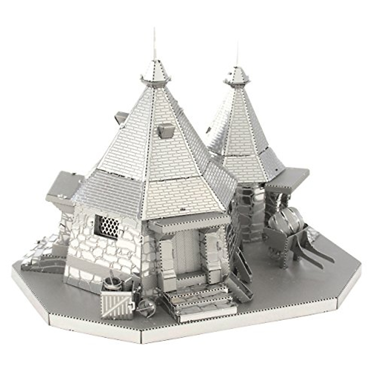 Fascinations Metal Earth 3D Metal Model Kits - Harry Potter Set of 5 - The Burrow - Hogwarts Express Train - Hagrid's Hut - Golden Snitch - Gringotts Dragon