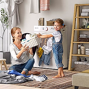 Sentern Portable Dryer Front Load, Compact Electric Clothes Dryer with Stainless Steel Tub, Easy Control Panel with 5 Drying Modes for Apartments