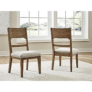 Signature Design by Ashley Cabalynn Traditional Dining Chair Set, 2 Count, Brown & Tan