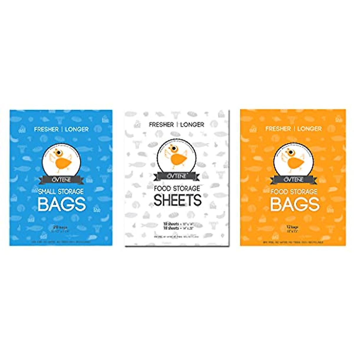 Ovtene Food Storage Bag Collection - Keeps Food Fresher Longer
