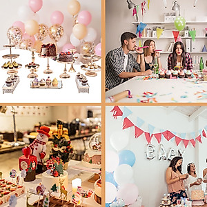 Cake Stand Set, Set of 10 Metal Cake Stands, Cupcake Holder Stand Dessert Pastry Candy Display Plate, Cake Pop Stand Display Cupcake Tower Treats Contemporary Cakes Candy Station, for Wedding Decor