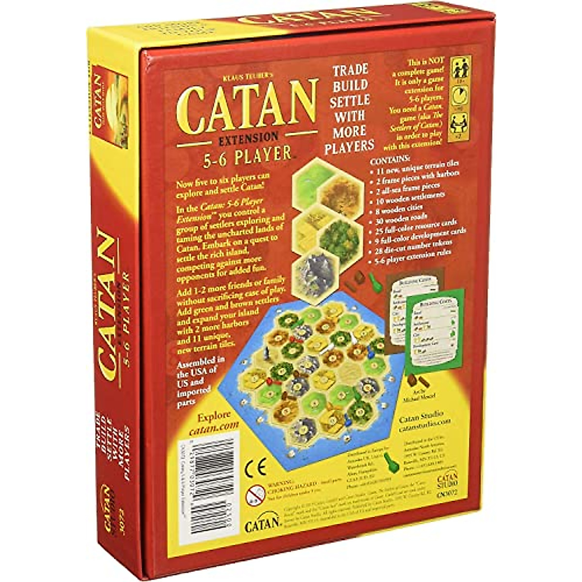 CATAN Board Game 5-6 Player EXTENSION - Expand Your CATAN Game for More Players, Strategy Game for Kids and Adults, Ages 10+, 3-6 Players, 60-90 Minute Playtime, Made by CATAN Studio