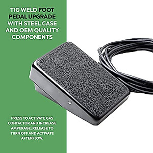 NOVA TIG Welding Foot Pedal, anti-slip grip, Compatible with ESAB, 8-pin plug