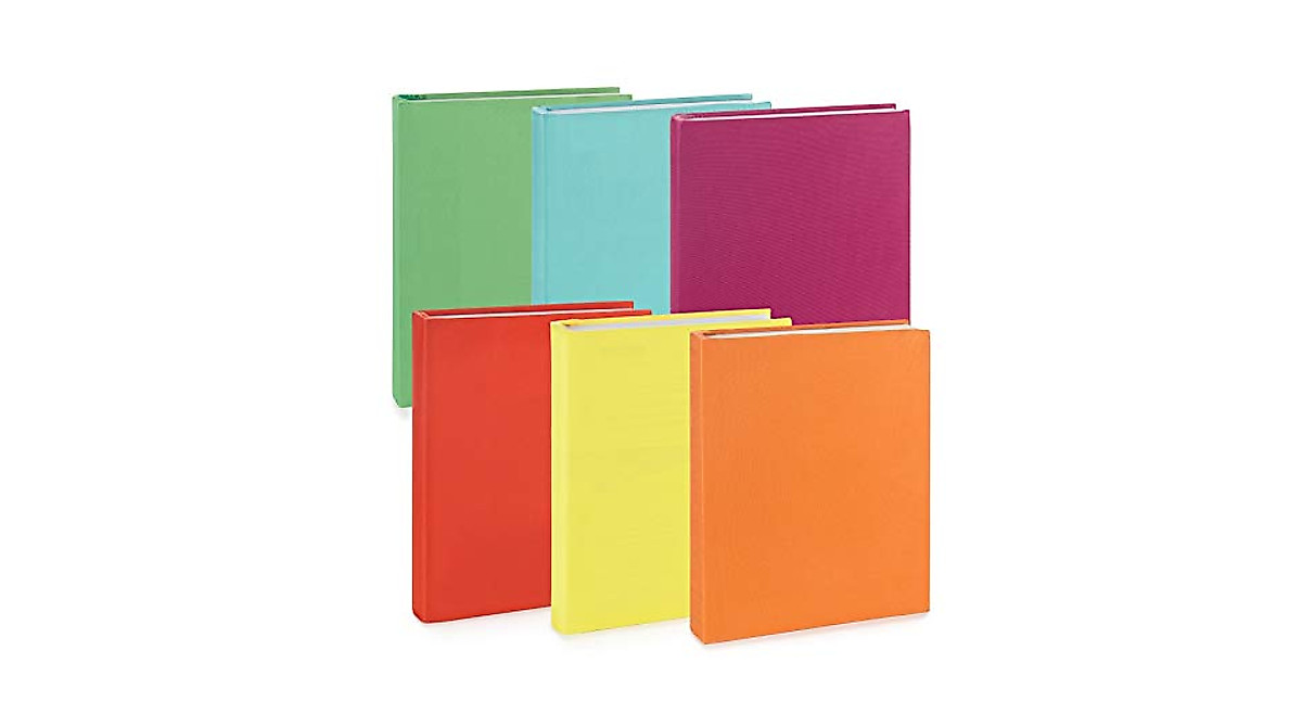 Colorful Stretchable Book Covers for School - 6 Pack by Blue Summit