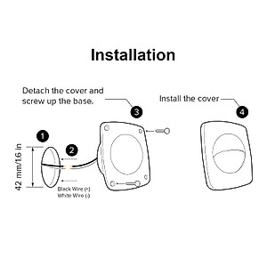 Dream lighting 12 Volt Black Waterproof LED Courtesy/Deck/Landscape Lighting Fixture for RV, Marine, Boat, Recessed Mount 0.15 Watt, IP65 Warm White Pack of 6