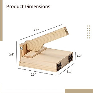 yeesport Wooden Tortilla Press Mexican Tortillera Presser Flattening Tool, Natural Wood Flour Wheat Dough Presser, Dough Spreader for Pancake Dumpling Corn Tortilla, DIY Food Dough Helper Laminate