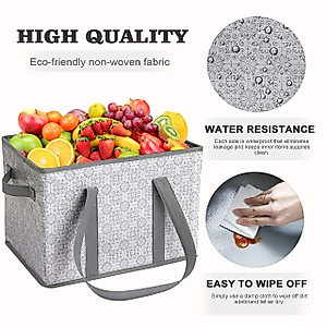 WISELIFE Reusable Grocery Bags [3 Pack],Large Grocery Tote Bag Water Resistant Shopping Bags Foldable Grocery Bag for Clothes,Toys,Shoes and Picnic