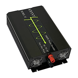 KRXNY 2000W Off Grid Pure Sine Wave Power Inverter 48V DC to 120V AC 60HZ with LCD Display USB Port