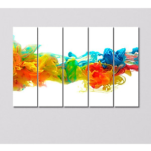 Abstract Colorful Ink Splash Canvas Print 1 Panel / 36x24 inches