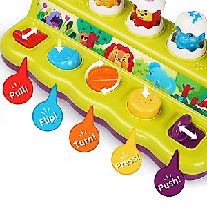 FS Toddler Pop Up Toy with Music and Light, Cause and Effect Toys for 6 9 12 18 Month Old Baby Toys, Early Learning Educational Toys for 1 2 3 Year Old Boy and Girls Gifts