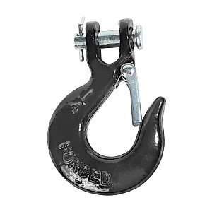 RACOONA Winch Hook,Chain Hook,1/4 inch Clevis Slip Hook with Safety Latch,Car Accessories Heavy Duty Safety Chain Hook,Forged Steel Towing Winch Hook for ATV UTV,Fit 3/16” 1/4” Synthetic Winch Rope