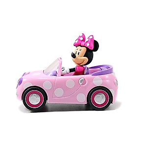 Disney Junior Minnie Mouse Roadster RC Car with Polka Dots, 27 MHz, Pink with White Polka Dots, Standard (97161)
