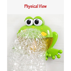 Toy Baby Bath Bubble Maker Machine Musical Frog Bathtub Shower