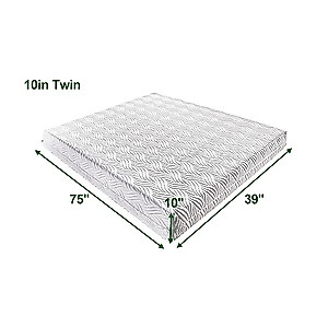 Twin/Full/Queen/King size Mattress, 10 Inch Hybrid Mattress In a Box, Cooling-Gel Memory Foam Mattress with Motion Isolating, Breathable Mattress for Cooler Sleep Supportive & Pressure Relief, Twin