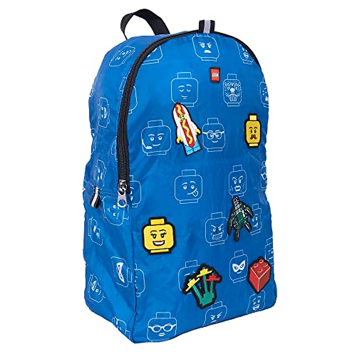 LEGO Minifigure Packable Backpack with 6 patches, Iconic