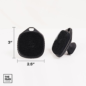 The Man Face Scrubber - Silicone Face Scrubber for Men, Gentle Exfoliator Face Massager, Flex Face Brush for Men, Removes Dead & Dry Skin, Face & Skin Care Grooming, Shower Facial Cleansing Brush
