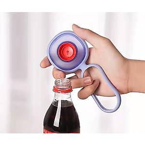 EOKKONE 3 in 1 Multifunction Can Opener / Bottle Opener with Silicone Handle,Convenient Storage-6.29 inch,Easy to Use for Kids, Elderly and Arthritis Sufferers,for Most Sodas,Beers and Cans (Purple)