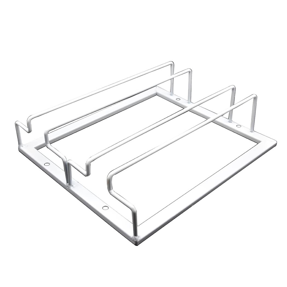 Hoshen GobletWine Glass Holder, Under Cabinet Goblet Holder, High Upside Down Wrought Iron Home, Bar Hanging Wine Glass Holder, Wine Glass Holder, (2 Rows) - Black