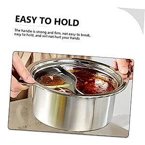 Operitacx 1pc Stainless Steel Skewer Pot Korean Pots for Cooking Stainless Steel Stock Pot Stainless Steel Sauce Pan with Lid Stainless Steel Sauce Pot Induction Cooker Pot Noodles Cooker