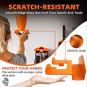 OSROENE Weedeater Hanger, 2 Pack Weed Eater Hanger for Garage Wall, Heavy Duty Weed Wacker Hooks for Garage, Garage Organization Garage Storage Shed Organizer Mounted Grass Trimmer Rack