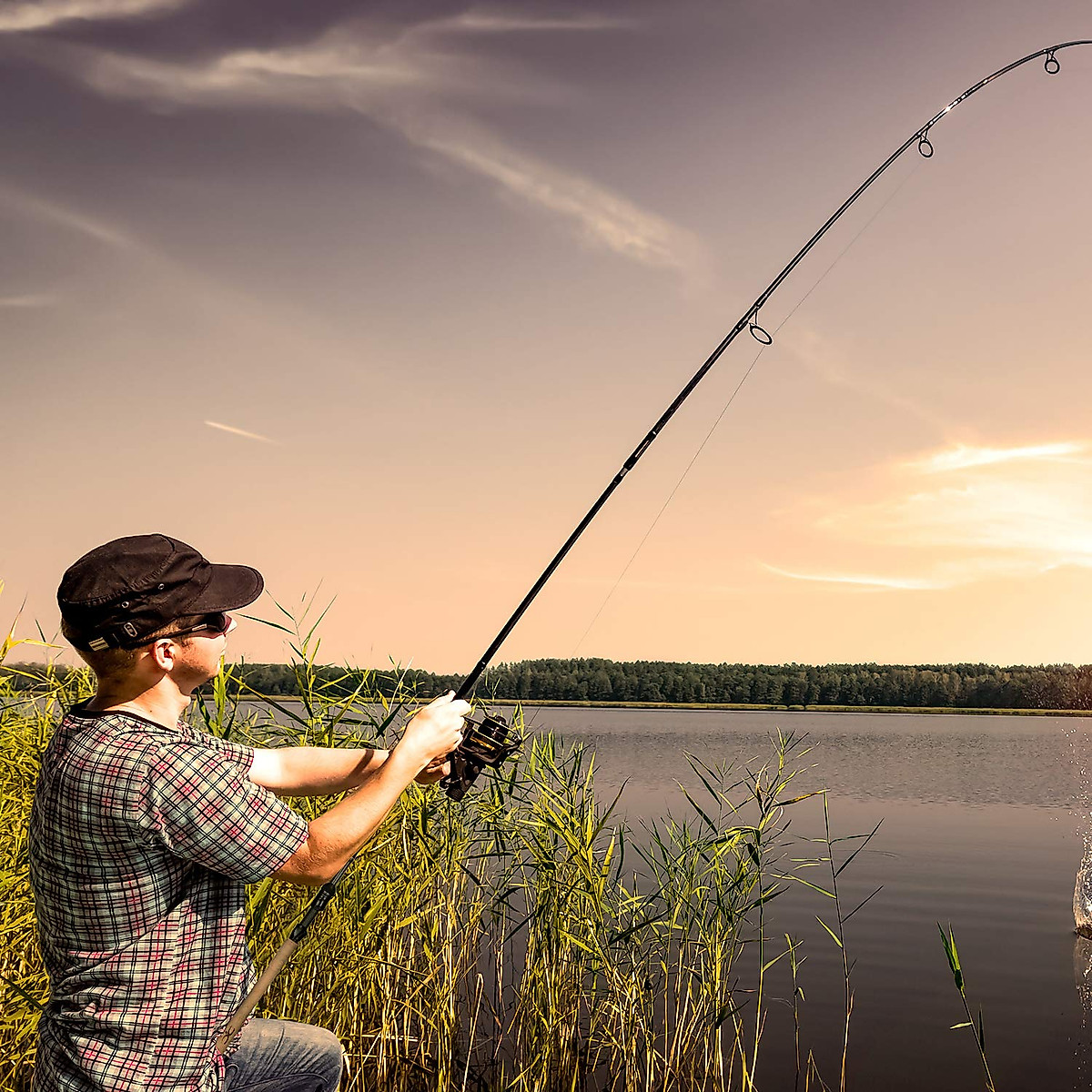 Cadence Essence Spinning Rod, Strong & Lightweight 24-Ton Graphite Rod, Stainless Steel Guides with SIC Inserts, Freshwater or Saltwater, Extremely Sensitive Spinning Rod (Essence 701S-MHF)