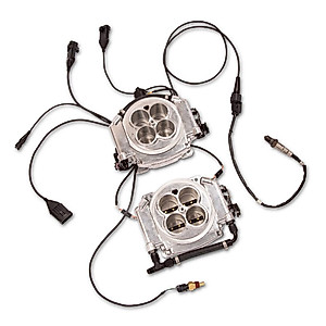 NEW HOLLEY SELF-TUNING SNIPER EFI 4150 2X4 THROTTLE BODY FUEL INJECTION SYSTEM,POLISHED,1600 CFM,1250 HP,COMPATIBLE WITH 4150 4 BBL SQUARE BORE FLANGES