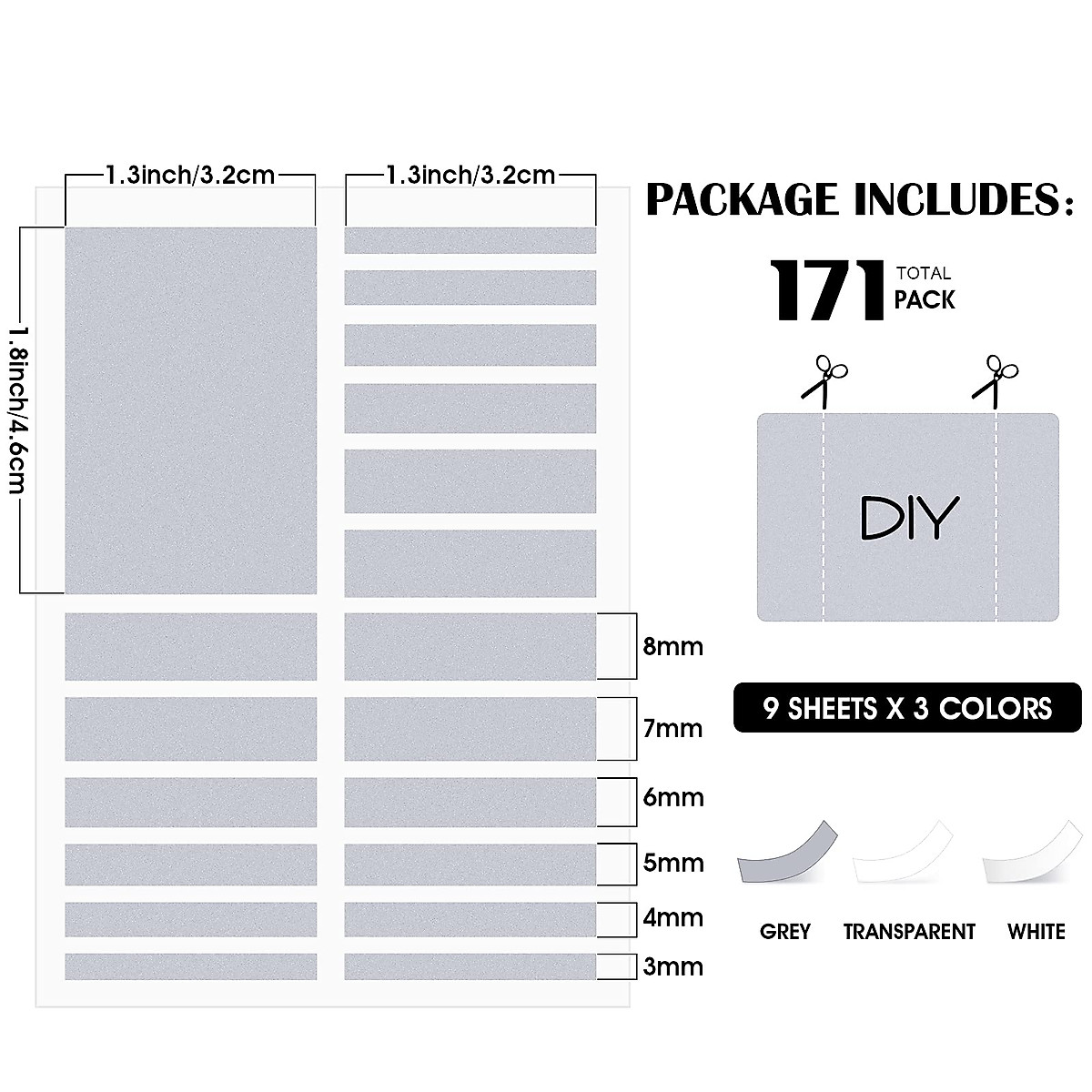 Hicarer Invisible Ring Size Adjusters Guard Ring Sizer Loose Ring Size Adjusters with Ring Sizer Measuring Tool Polishing Cloth for Man and Woman Rings, 69 Pieces (Transparent)
