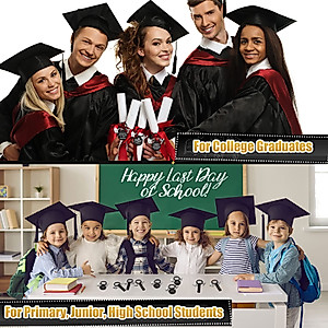 Batiyeer 24 Set Graduation Gifts Keychain for Class of 2024 with Graduation Cards for High School College Grads Women(Black Round, Black Rectangle)