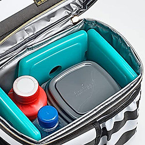 Cool Coolers by Fit + Fresh, Reusable & Long-Lasting Slim Ice Packs, Perfect Addition To Your Lunch Box, Camping Accessories, Insulated Lunch Bag, Beach Cooler Backpack & More, 4PK, Green