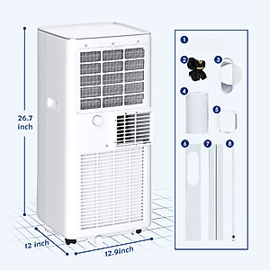 EUHOMY AC-8 Portable air Conditioner, White