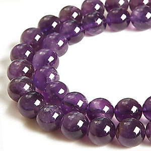100pcs 6mm Amethyst Beads Natural Gemstone Beads Round Loose Beads for Crafting and Jewelry Making