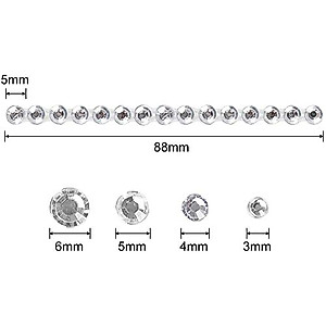 OUTUXED 1725pcs Clear Rhinestones Stickers Self Adhesive Bling Gems Jewels Stickers, Stick on Rhinestone Strips for Hair Face Nail Makeup Clothes Shoes Bags DIY Craft, Assorted Size