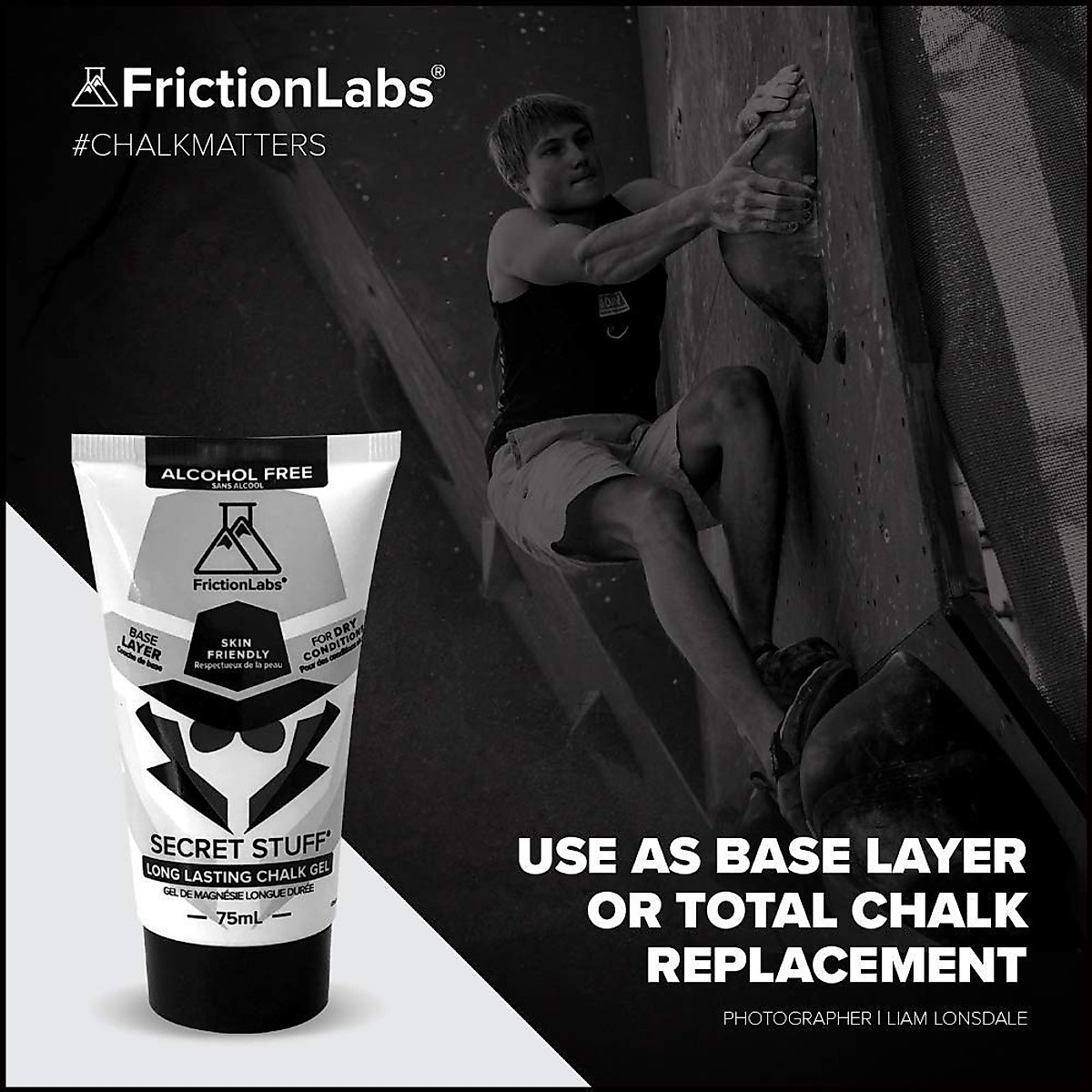 Friction Labs Secret Stuff 2-in-1 Bundle - Perform Better with The Right Chalk for Any Scenario, Humid & Dry Conditions - Liquid Chalk for Gymnastics, Rock Climbing, Lifting