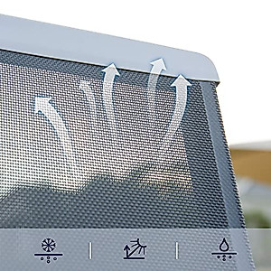 Domi Pool Lounge Chair Aluminum Adjustable Outdoor Chaise Lounge,All Weather Plastic Poolside Lounge Chair for Deck Lawn Backyard, Gray Textilene