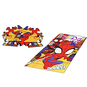 Disney Marvel Spiderman Puzzle Set Marvel Puzzle Bundle - 25 Piece Superhero Foam Puzzle with Spiderman Stickers and Coloring Book (Superhero Puzzles)