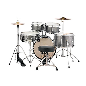 Pearl Roadshow Jr. 5 Piece Drum Set with Hardware and Cymbals, Gindstone Sparkle (RSJ465C/C708)