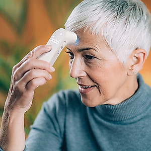 Newly Released Innovo Medical Touchless Forehead Thermometer, Non-Contact Fever Alert, Termometro Digital (Snow White), (iF100B)