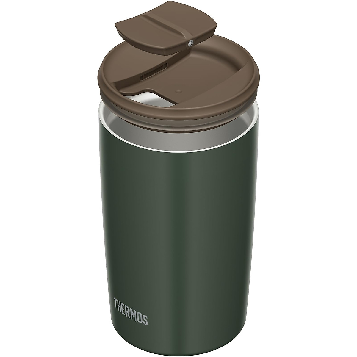 Thermos JDP-401 FG Vacuum Insulated Tumbler with Lid, 13.5 fl oz (400 ml), Forest Green
